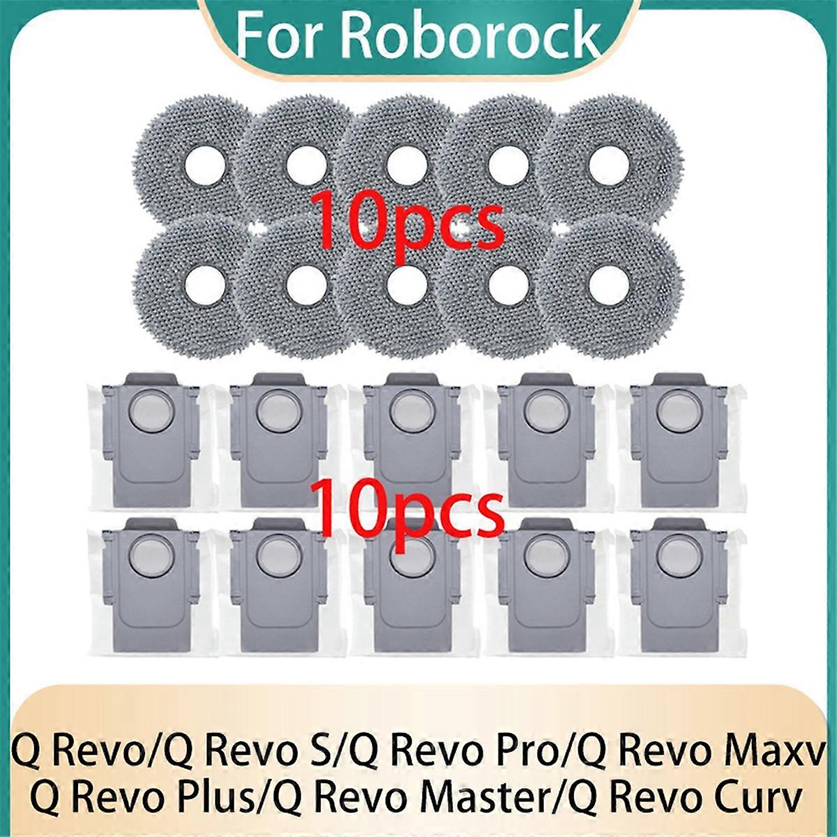 Buy Muhe 20PCS Mop Pads Dust Bag for Roborock Q Revo S/Q Revo Pro/Q Revo Maxv/Q Revo Master/Q ...