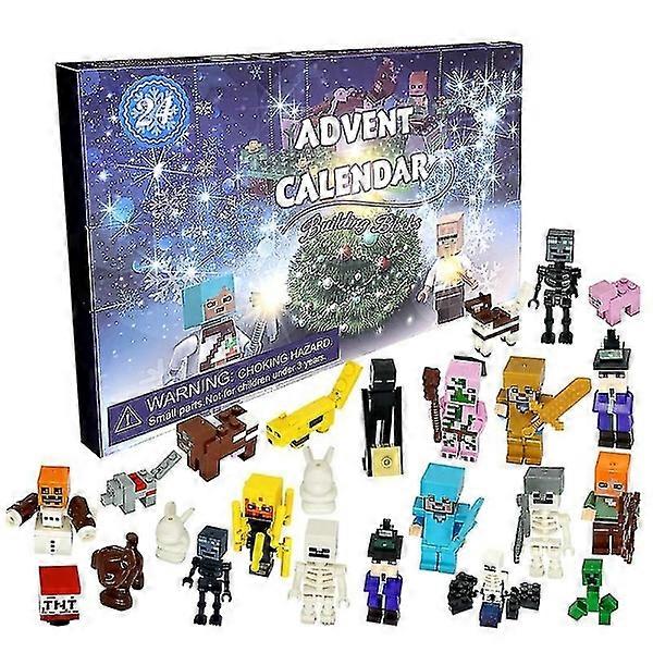 Buy Muhe 24-Piece Advent Calendar Minecraft Assembled Building Block ...