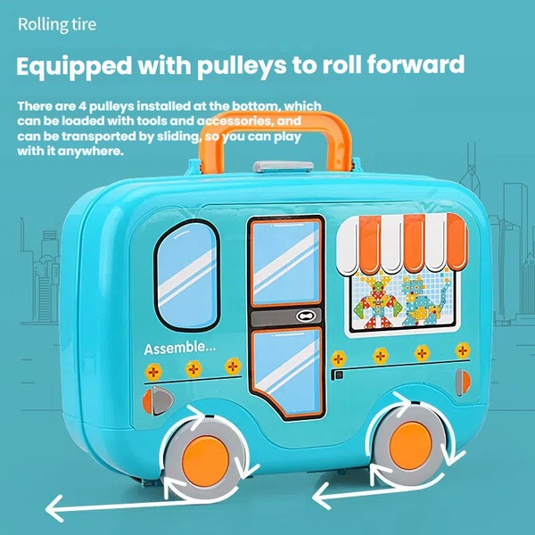 Buy Muhe 310Pcs Magic Montessori Play Toolbox Kids Tool Set with ...