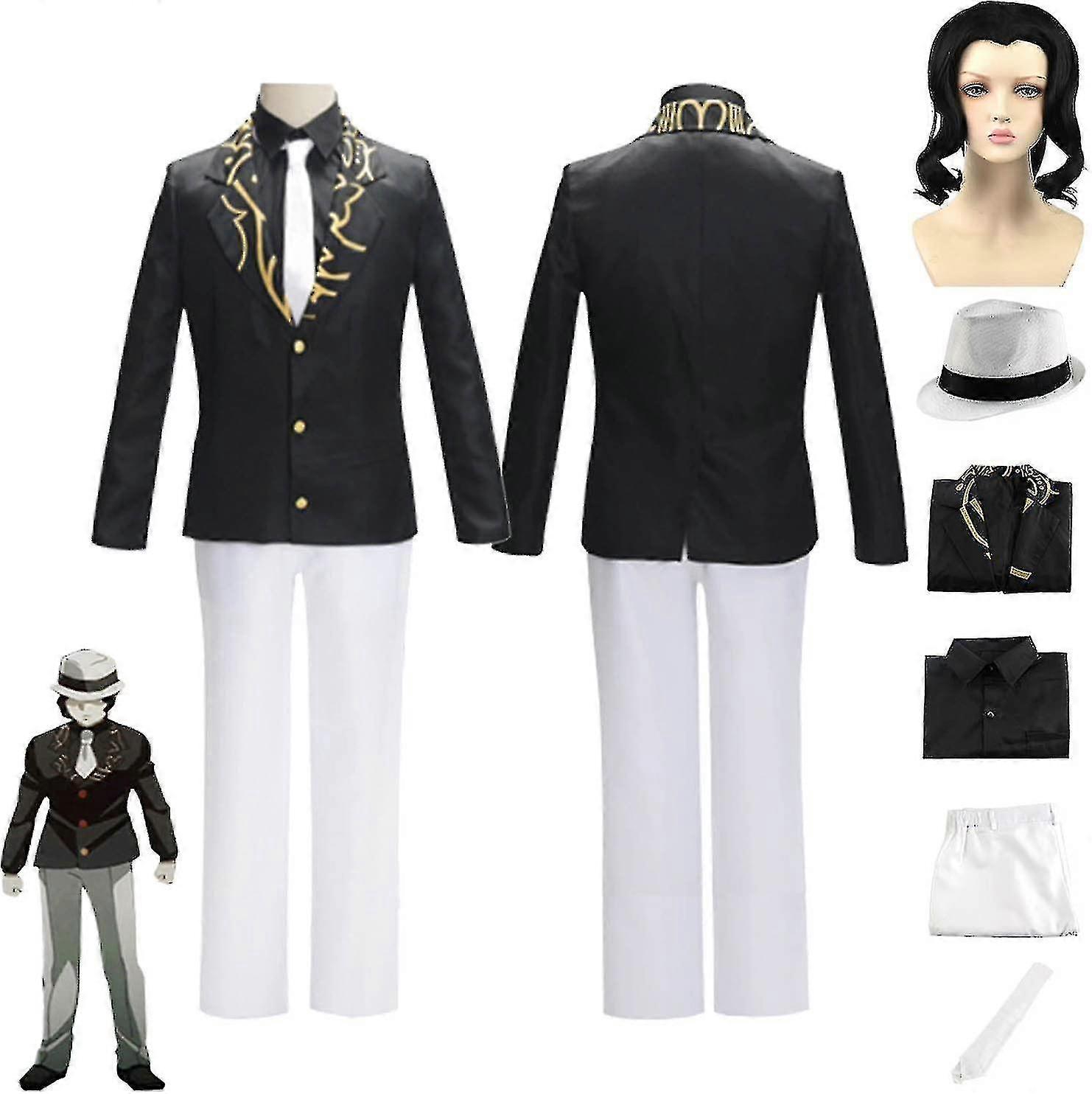 Buy Muhe Anime Demon Slayer Kibutsuji Muzan Cosplay Costume Outfit Full ...