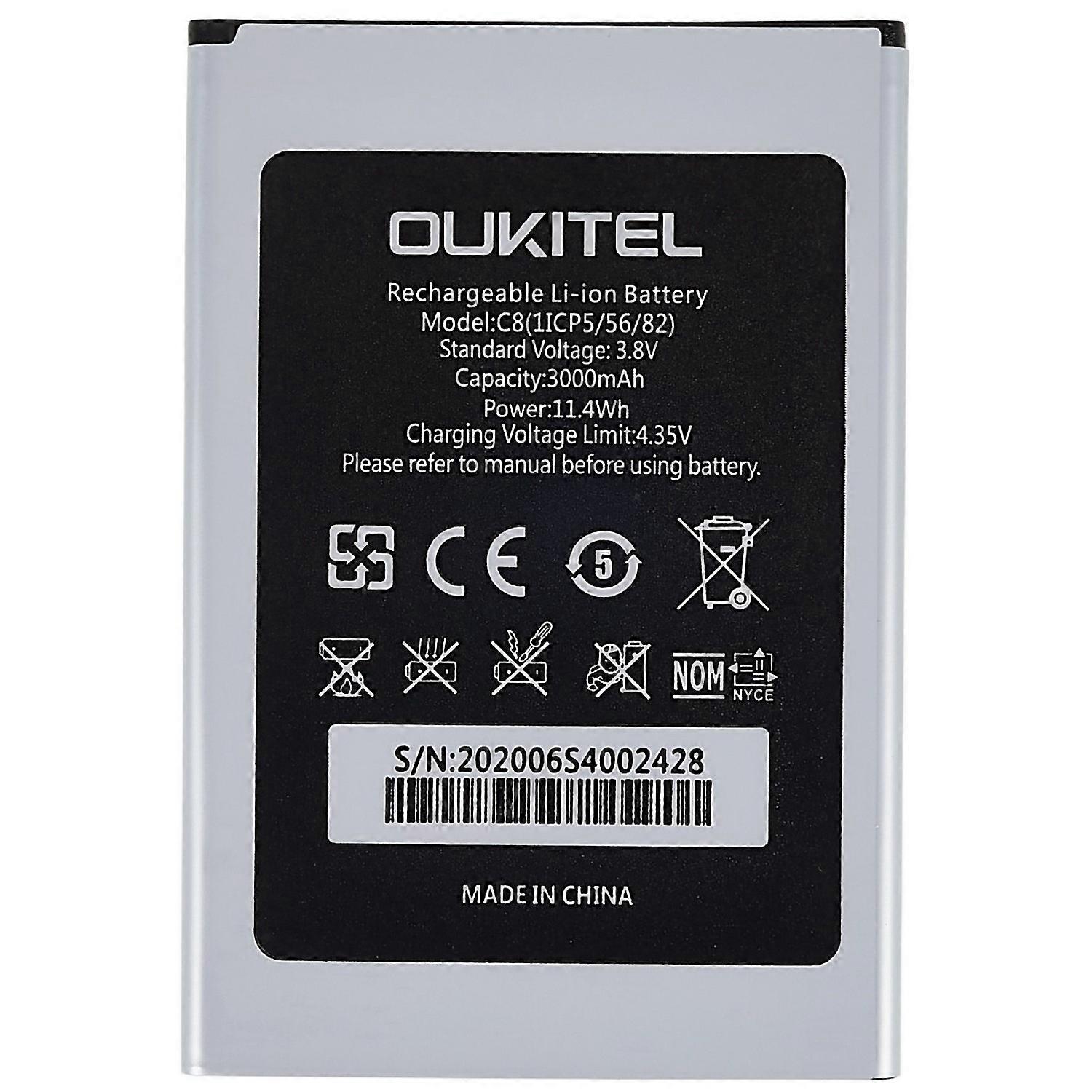 Buy Muhe For Oukitel C8 3.80V 3000mAh Rechargeable Li ion Battery ...