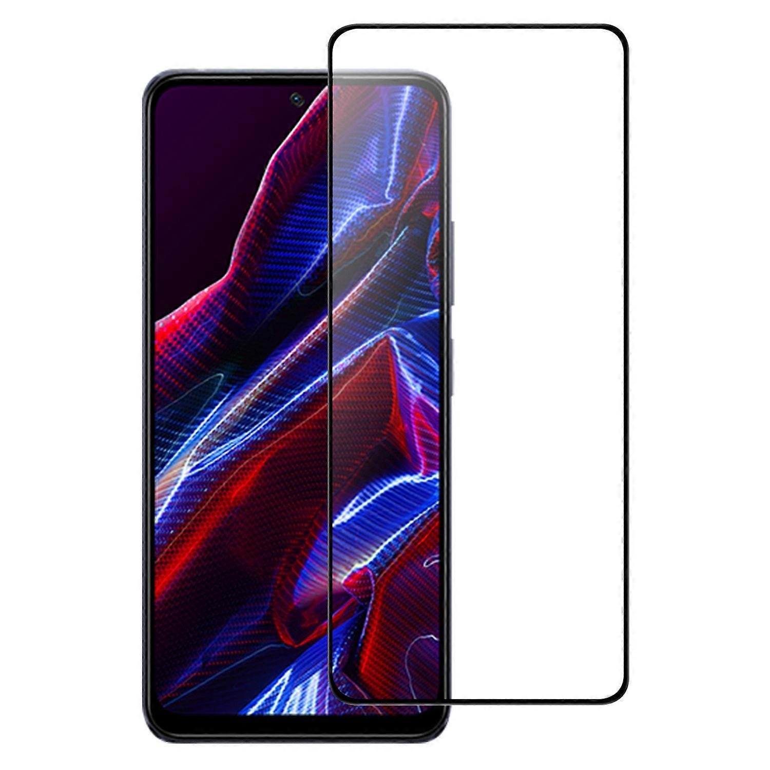 Buy Muhe For Xiaomi Poco X6 5G AGC Glass Screen Film Clear Black Edge ...
