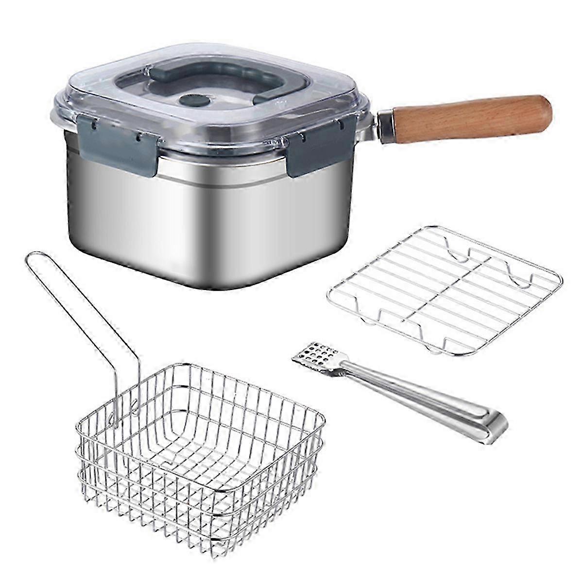 Buy Muhe Outdoor Portable Deep Fryer with Food Storage Box, Electric ...