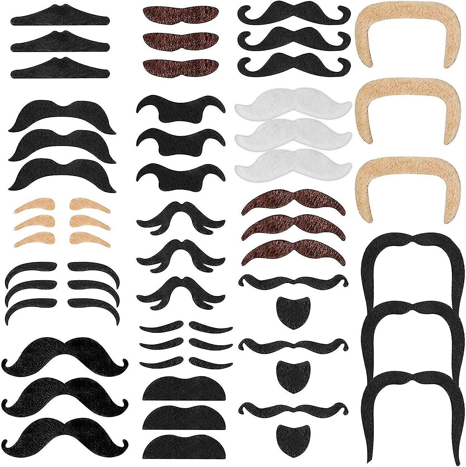 Buy Mustache Self-adhesive, False Beard Gluing Adhesive Beards False ...