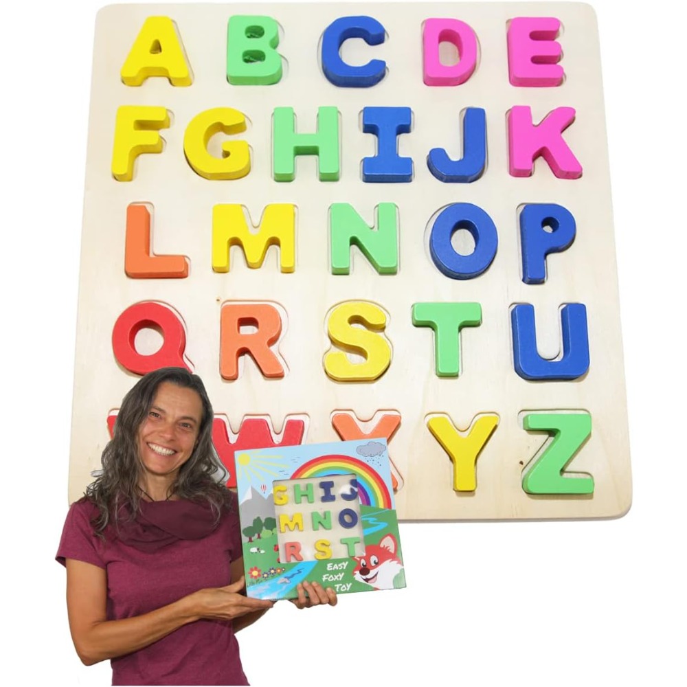 Buy ToY Wooden Alphabet Puzzle for Kids 3 4 5 Years Old; Montessori ...