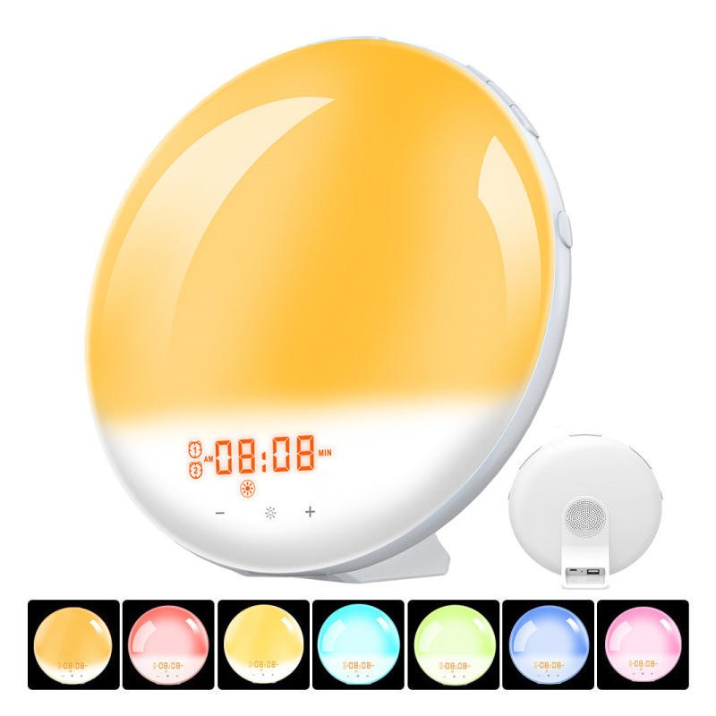 Buy Wake Up Light Sunrise Alarm Clock Bedside Lamp with Sleep Aid 7 ...