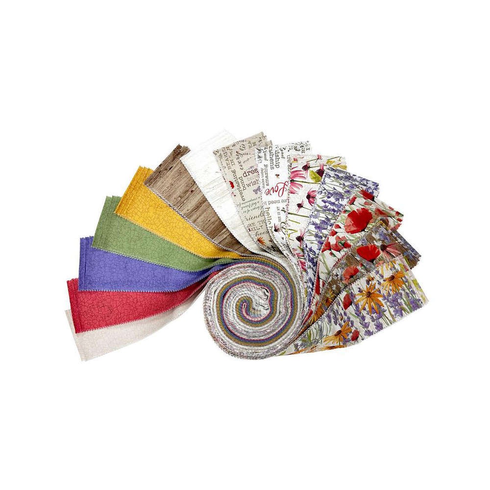 Buy Clothworks Enjoy The Little Things 2.5" Strip Roll Fabric by Dan ...