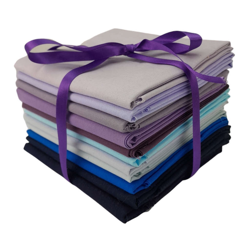 Buy Emma Louise 1/2m Bundle Fabric Purple Blue 11 Pieces - MyDeal Australia