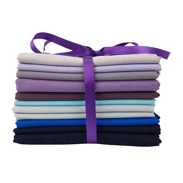 Buy Emma Louise 1/2m Bundle Fabric Purple Blue 11 Pieces - MyDeal Australia