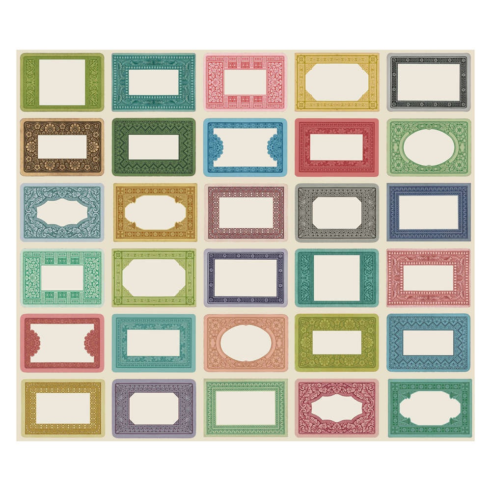 Buy Moda Junk Journal Multicolored Playing Card Labels Fabric Panel by ...