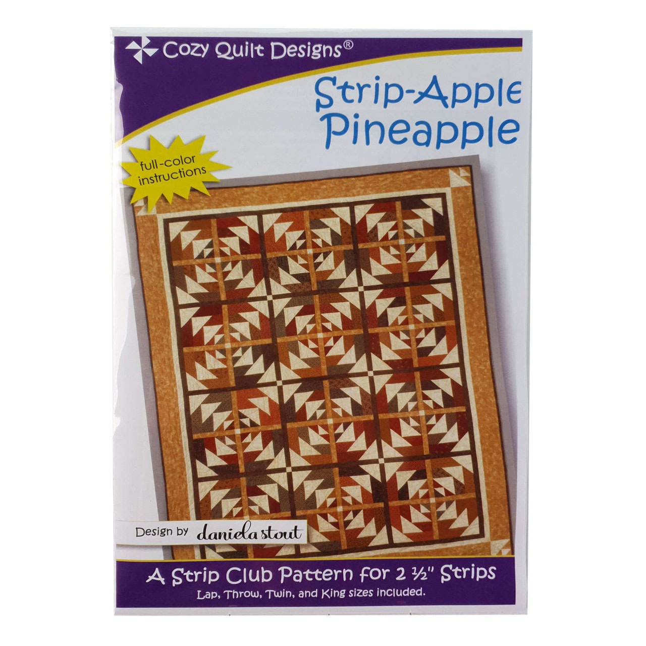 Buy Strip Apple Pineapple Quilt Pattern By Cozy Quilt Design Quilting ...