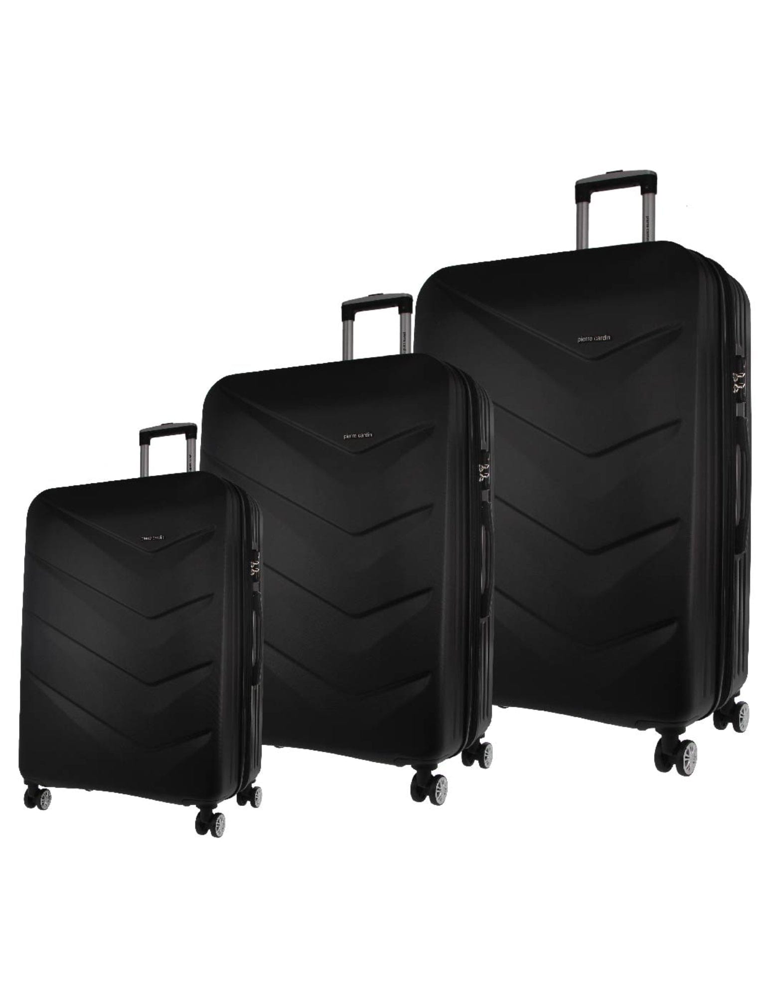 Buy Pierre Cardin Hard Shell 3-Piece Luggage Set in Black - MyDeal ...