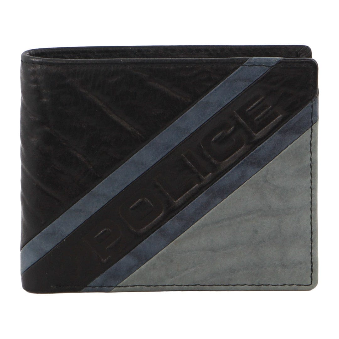 Buy Police Leather Men's Bi-Fold Wallet in Black - MyDeal Australia