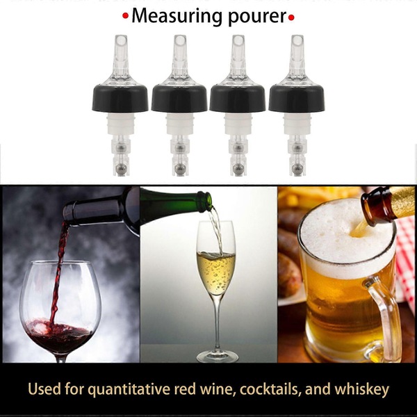 Buy 12pcs 25ml Quick Shot Pourers - Clear Auto Measure Liquor Bottle ...