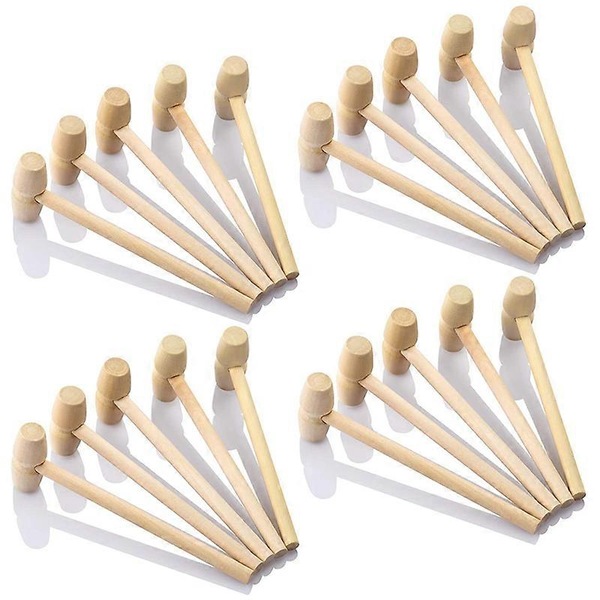 Buy 20pcs Mini Wooden Hammers – Natural Chocolate Breakable Gift Tools ...
