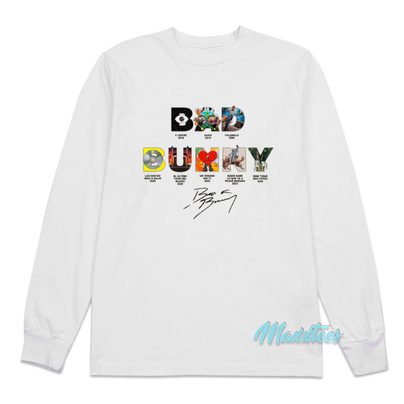 Buy Bad Bunny Album Cover DTMF Long Sleeve Shirt - MyDeal Australia