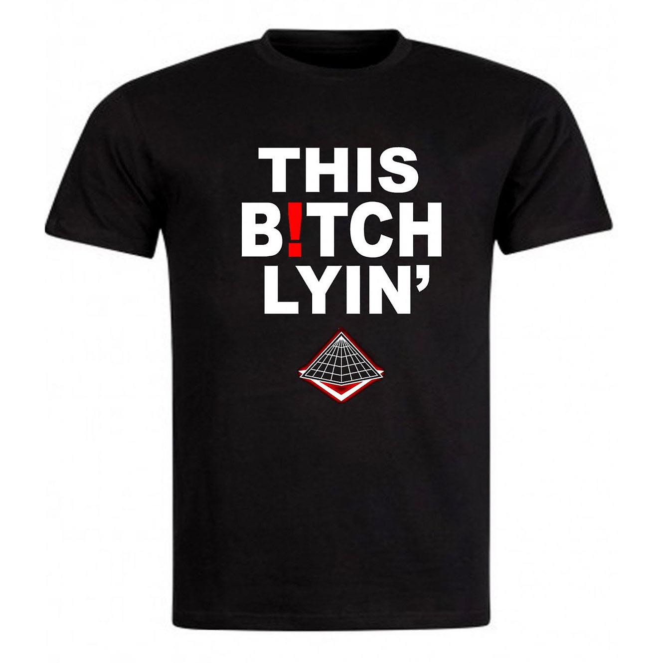 Buy Black Pyramid Black Tee Shirt This B!Tch Lying - MyDeal Australia