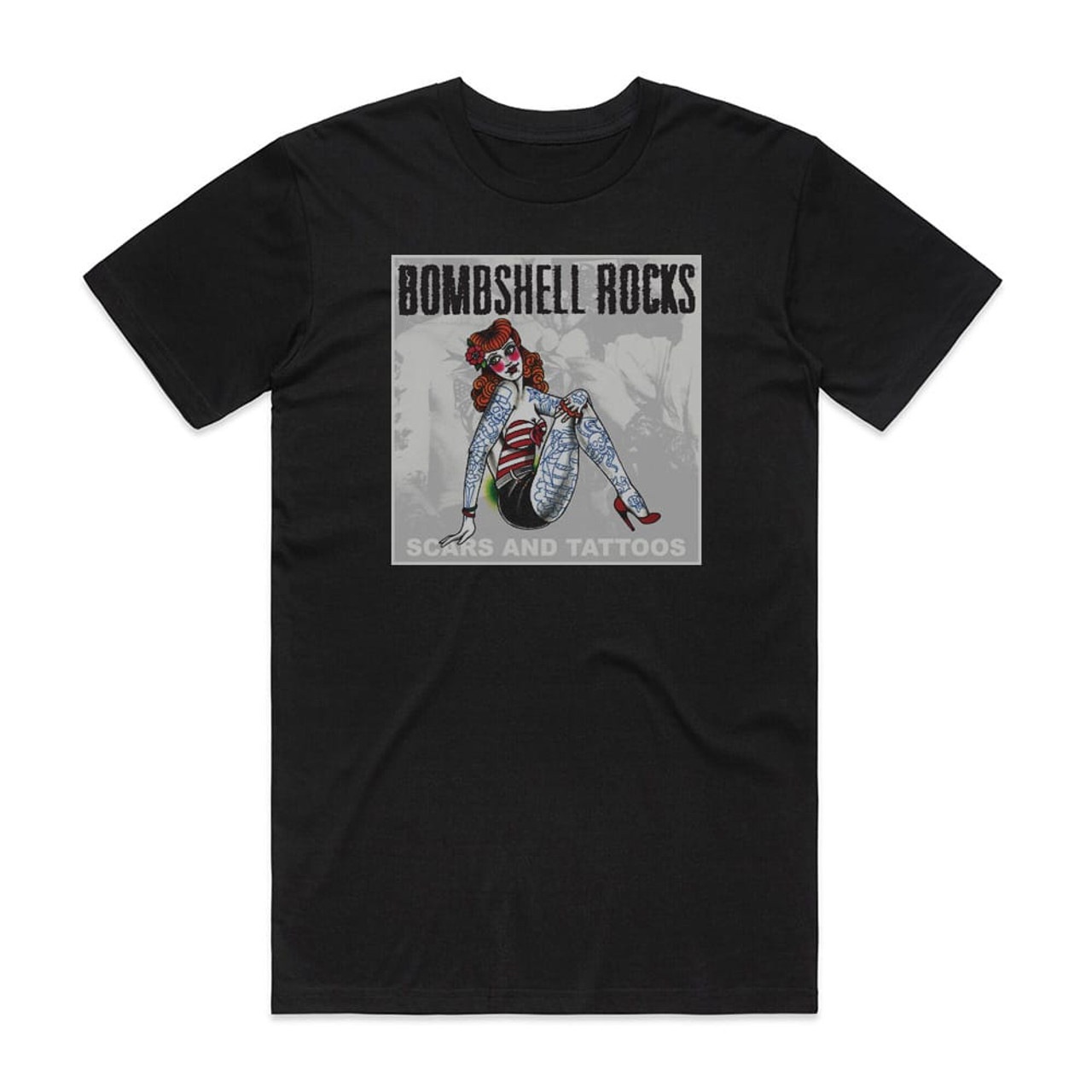 Buy Bombshell Rocks Scars And Tattoos Album Cover T-Shirt Black ...