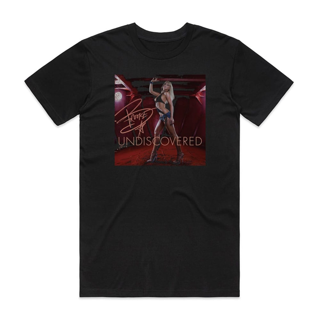 Buy Brooke Hogan Undiscovered Album Cover T-Shirt Black - MyDeal Australia