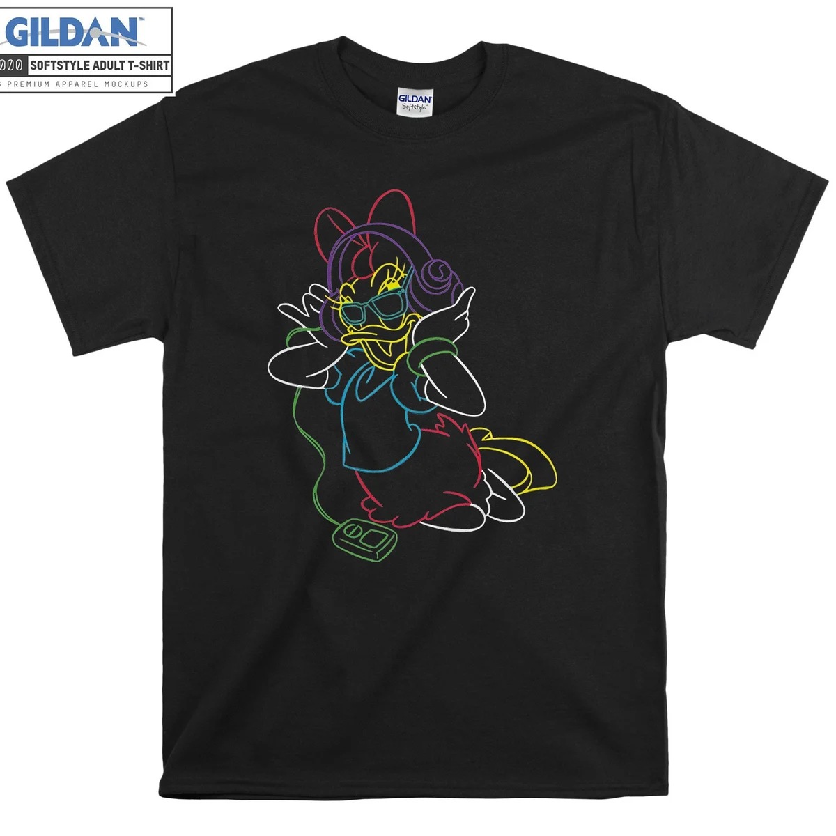 Buy Daisy Duck Neon Outline T-shirt - MyDeal Australia