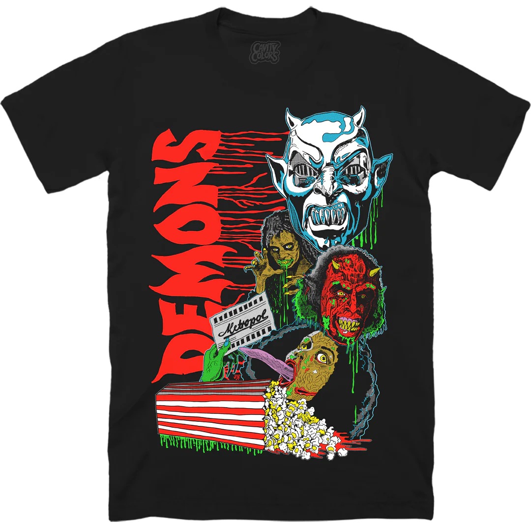 Buy Demons: Retro Horror T-Shirt - MyDeal Australia