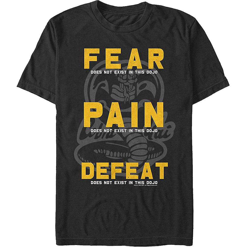 Buy Fear Pain Defeat Do Not Exist In This Dojo Cobra Kai T-Shirt - MyDeal Australia