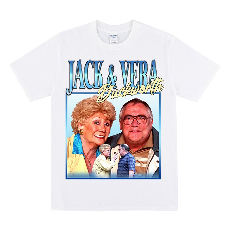 Buy JACK & VERA DUCKWORTH Homage T-shirt For Corrie Fans White - MyDeal ...