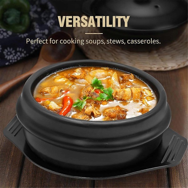 Buy Korean Stone Pot – Earthenware Claypot for Bibimbap, Soup, Dolsot ...