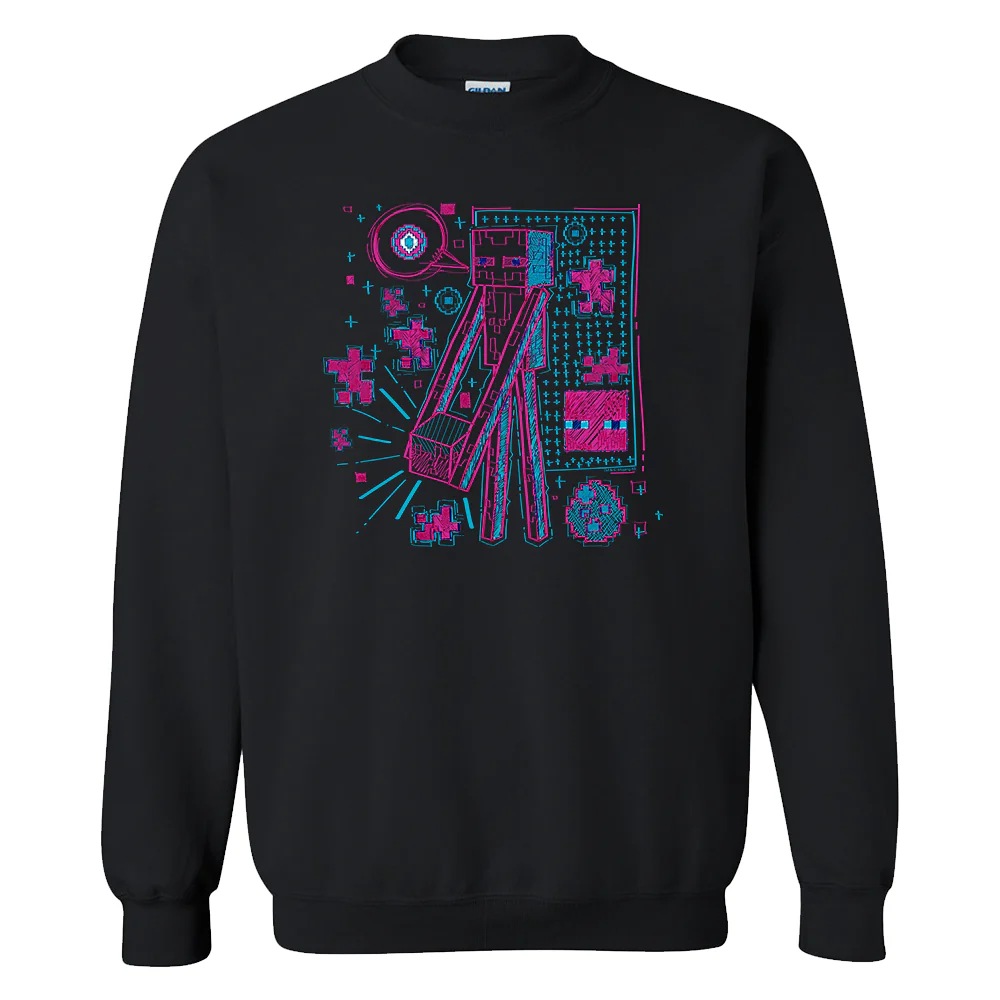 Buy Minecraft Axolotl Outline Crewneck Sweatshirt Hoodie Pullover ...