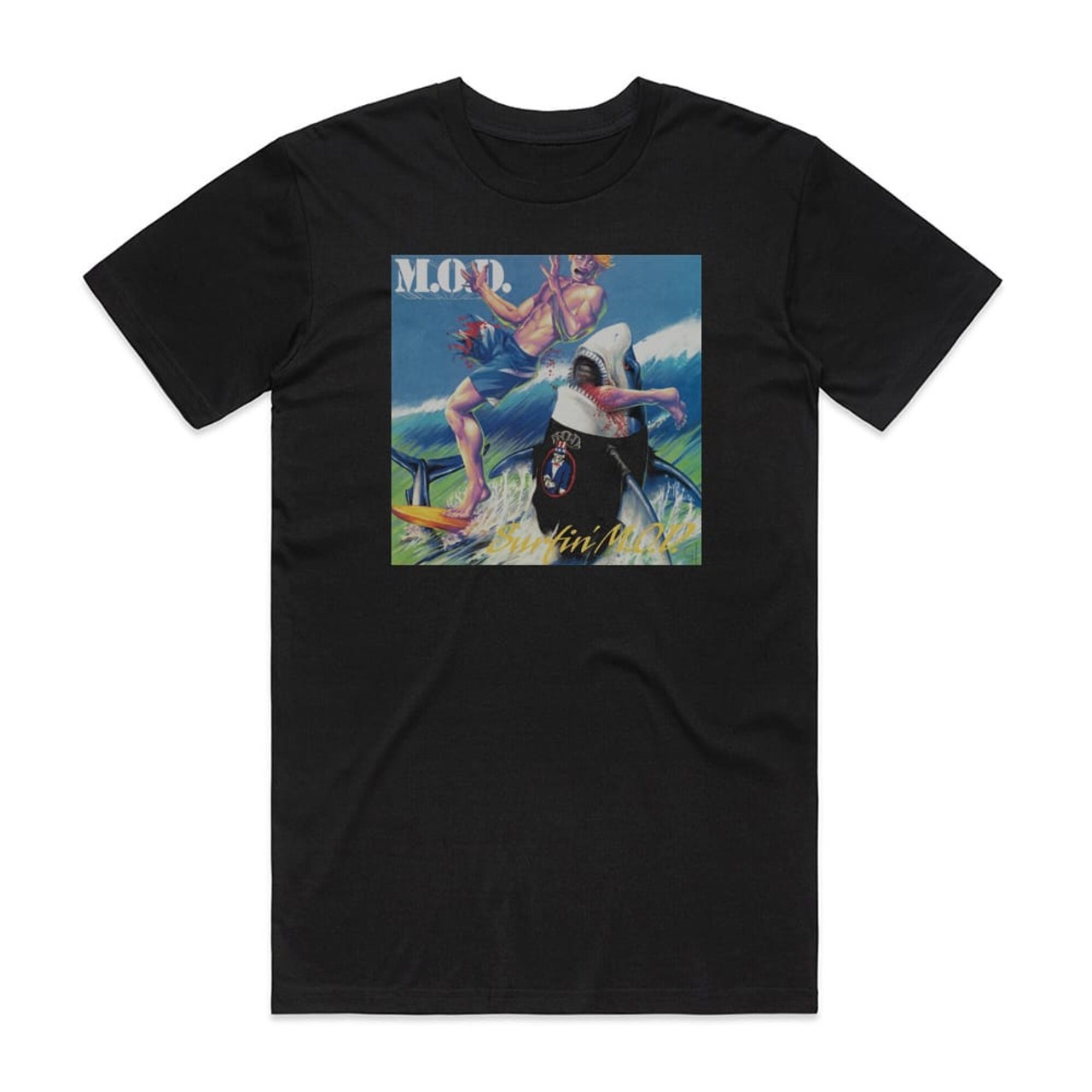 Buy MOD Surfin Mod Album Cover T-Shirt Black - MyDeal Australia