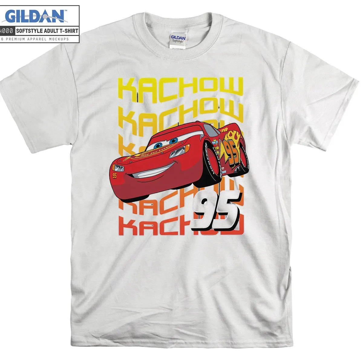 Buy pixar lightning mcqueen kachow 95 graphic T-shirt tow - MyDeal ...