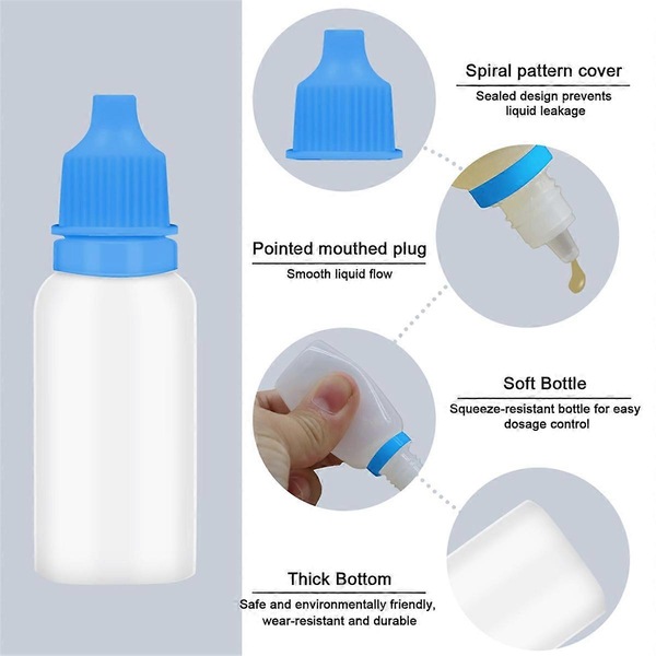 Buy Small Empty Squeeze Dropper Bottles Squeezable Liquid Dropper ...