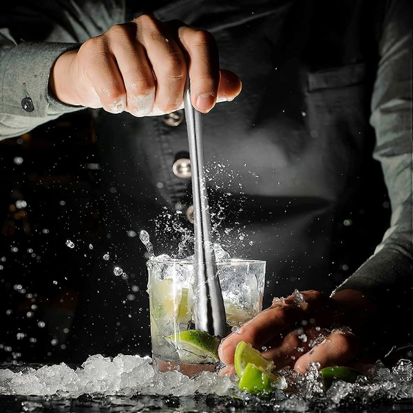 Buy Stainless Steel Cocktail Muddler - Fruit Ice Masher for Bar and ...