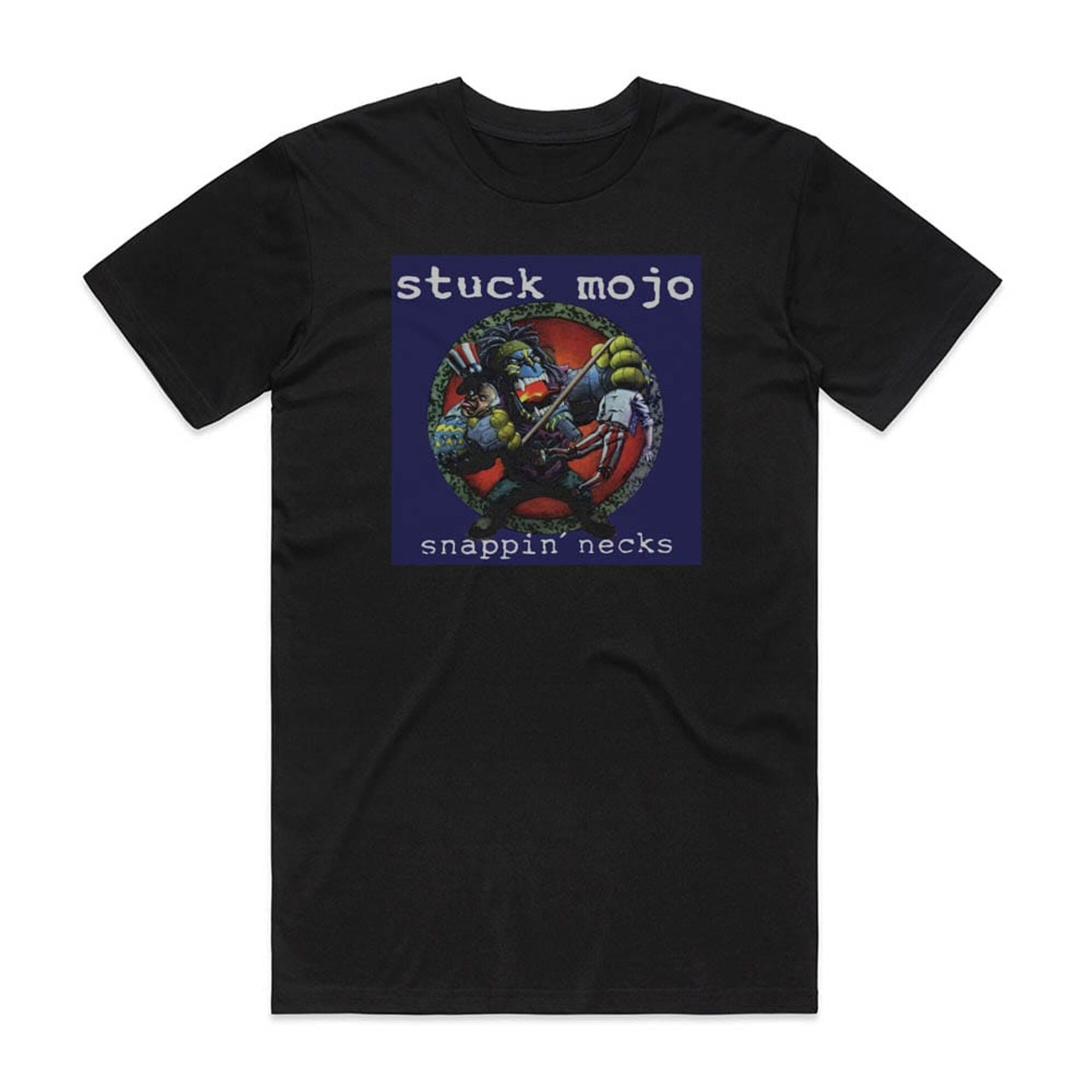 Buy Stuck Mojo Snappin Necks Album Cover T-Shirt Black - MyDeal Australia