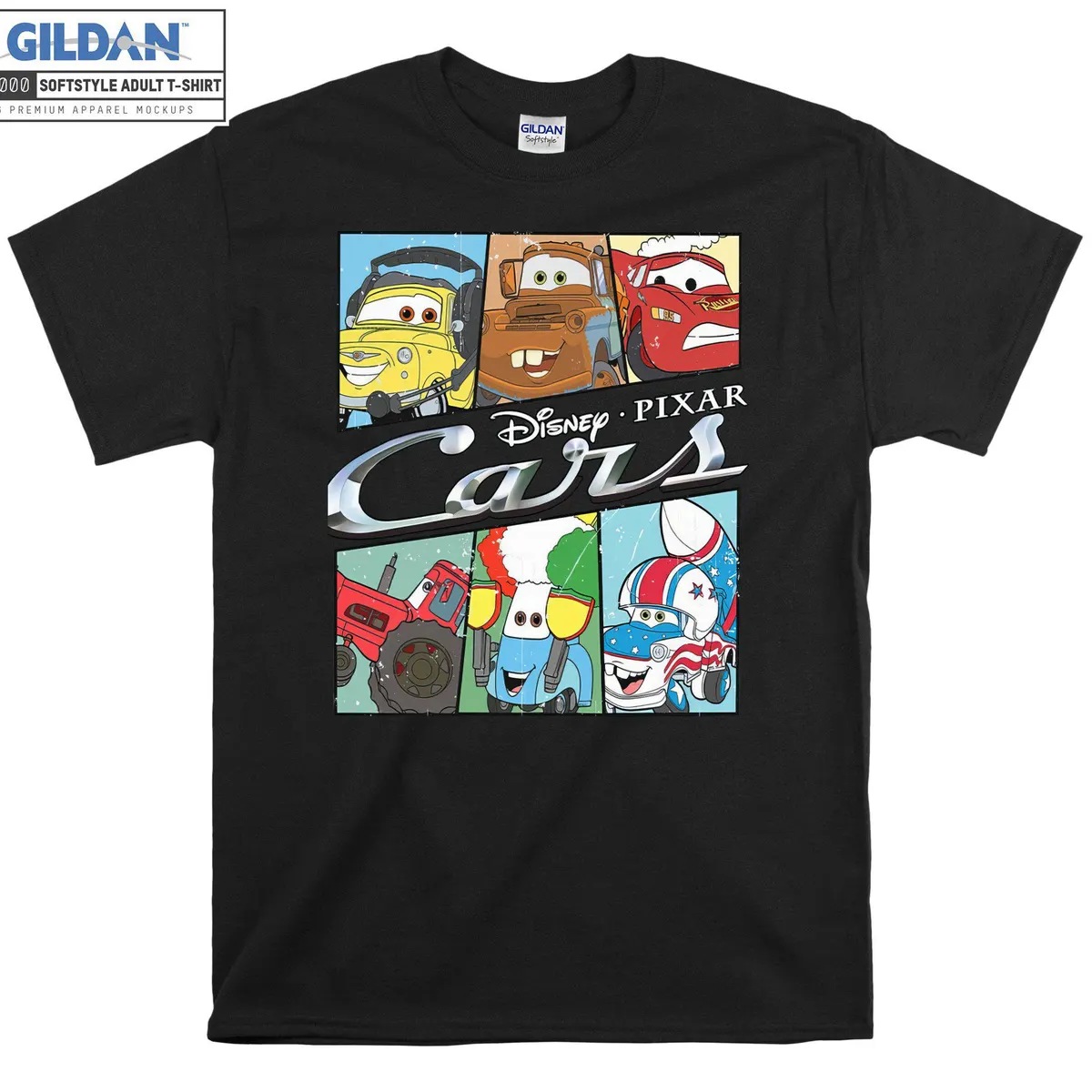 Buy Vintage Disney Pixar Cars Characters Mc Queen Mater Retro shirt ...