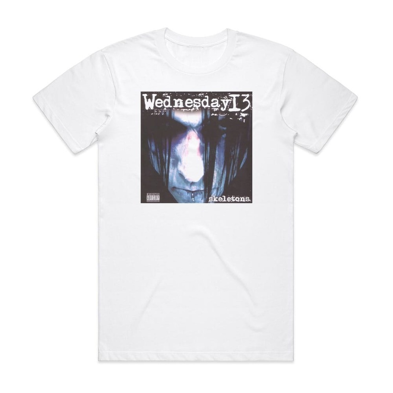 Buy Wednesday 13 Skeletons Album Cover T-Shirt White - MyDeal