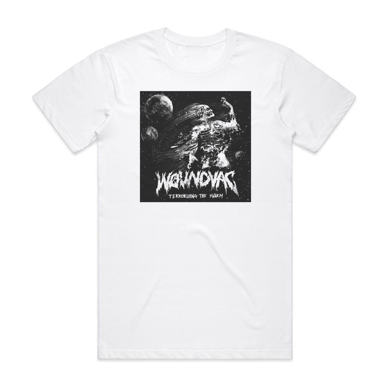 Buy Woundvac Terrorizing The Swarm Album Cover T-Shirt White - MyDeal