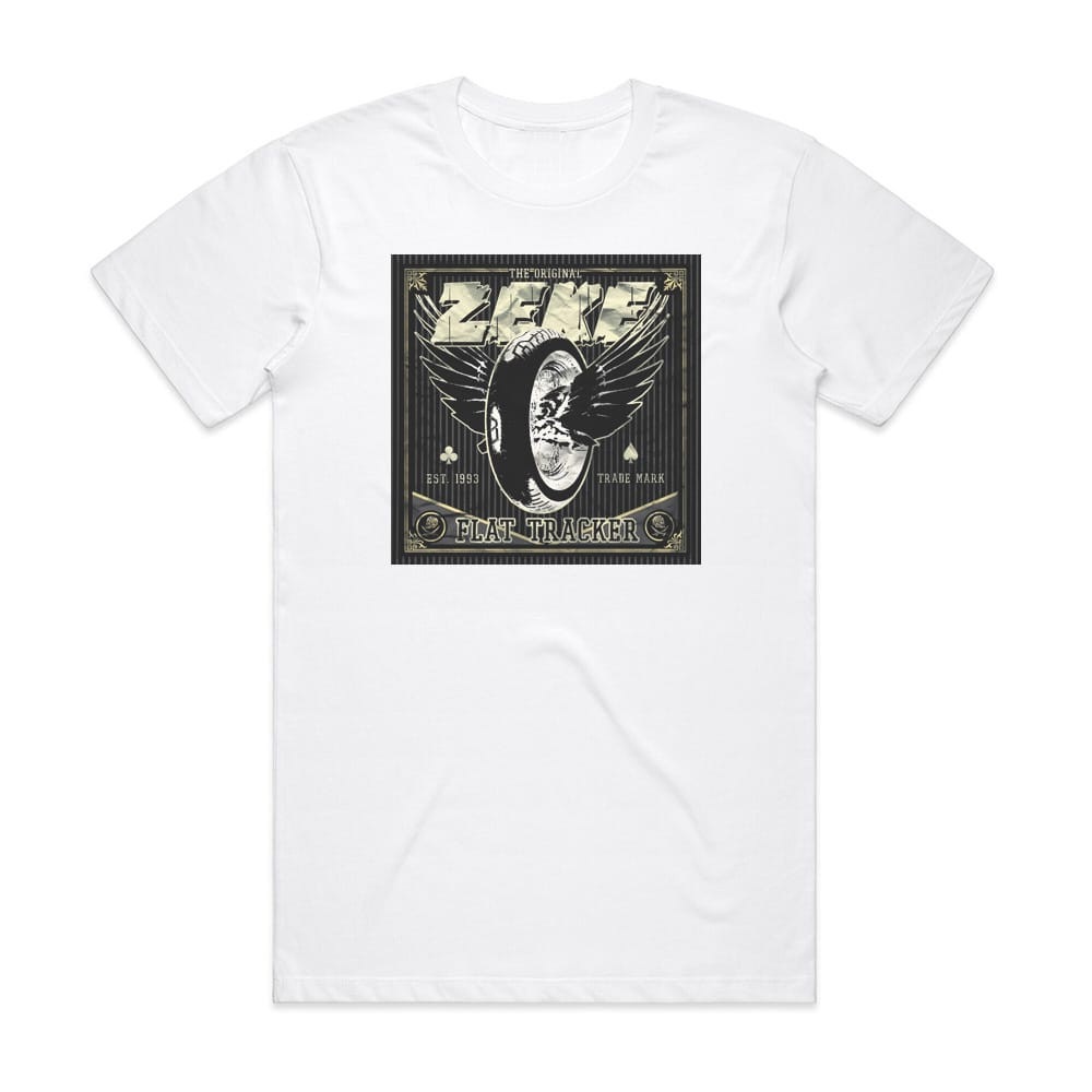 Buy Zeke Flat Tracker 1 Album Cover T-Shirt White - MyDeal Australia