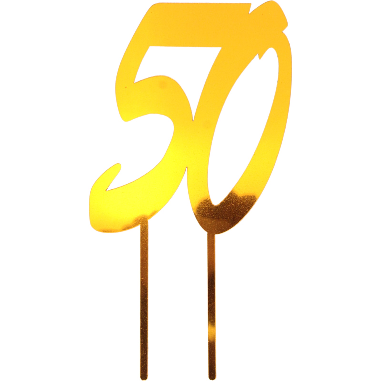 Buy 50 Gold Mirror Cake Topper - MyDeal Australia
