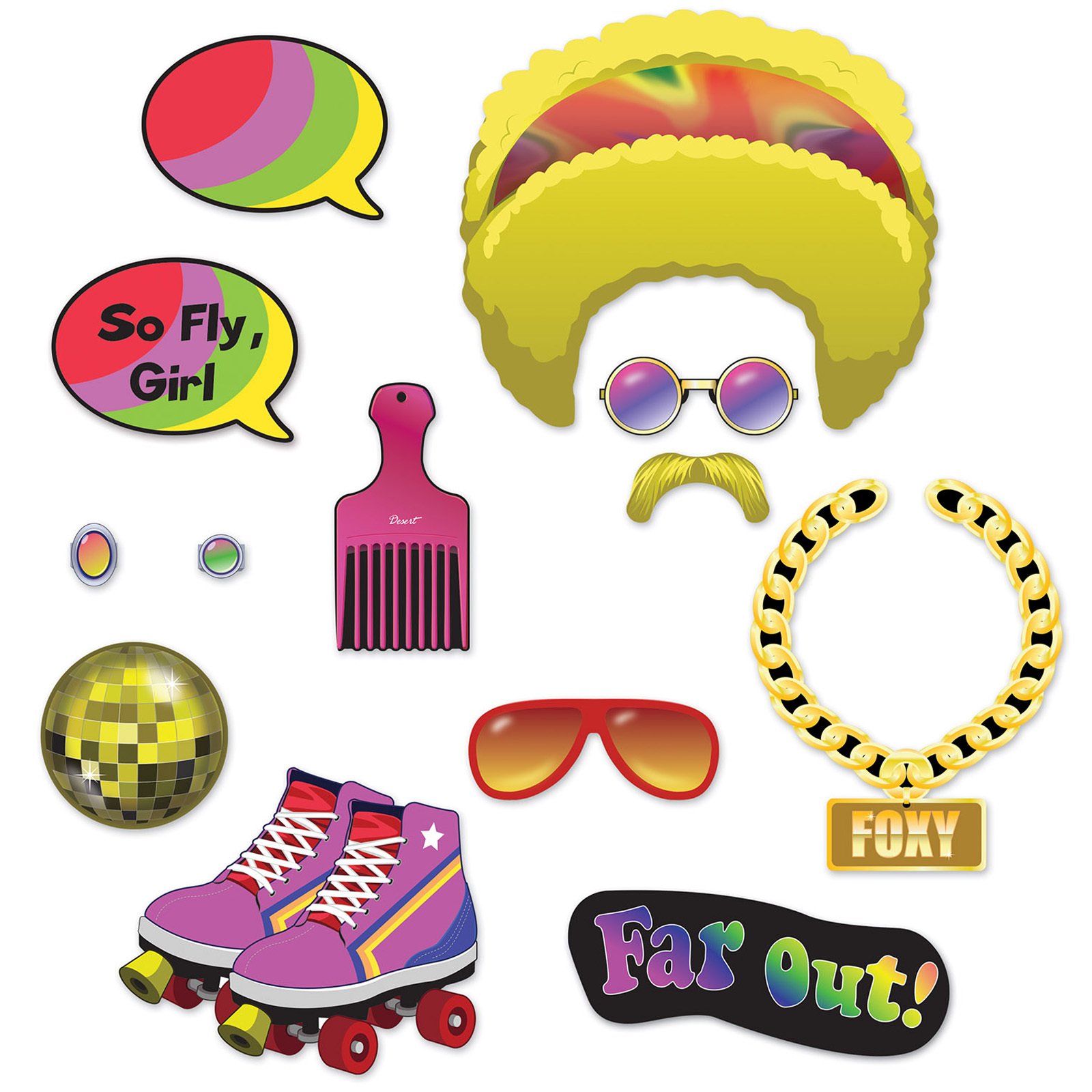 Buy 70's Photo Prop Signs (Pack of 13) - MyDeal Australia