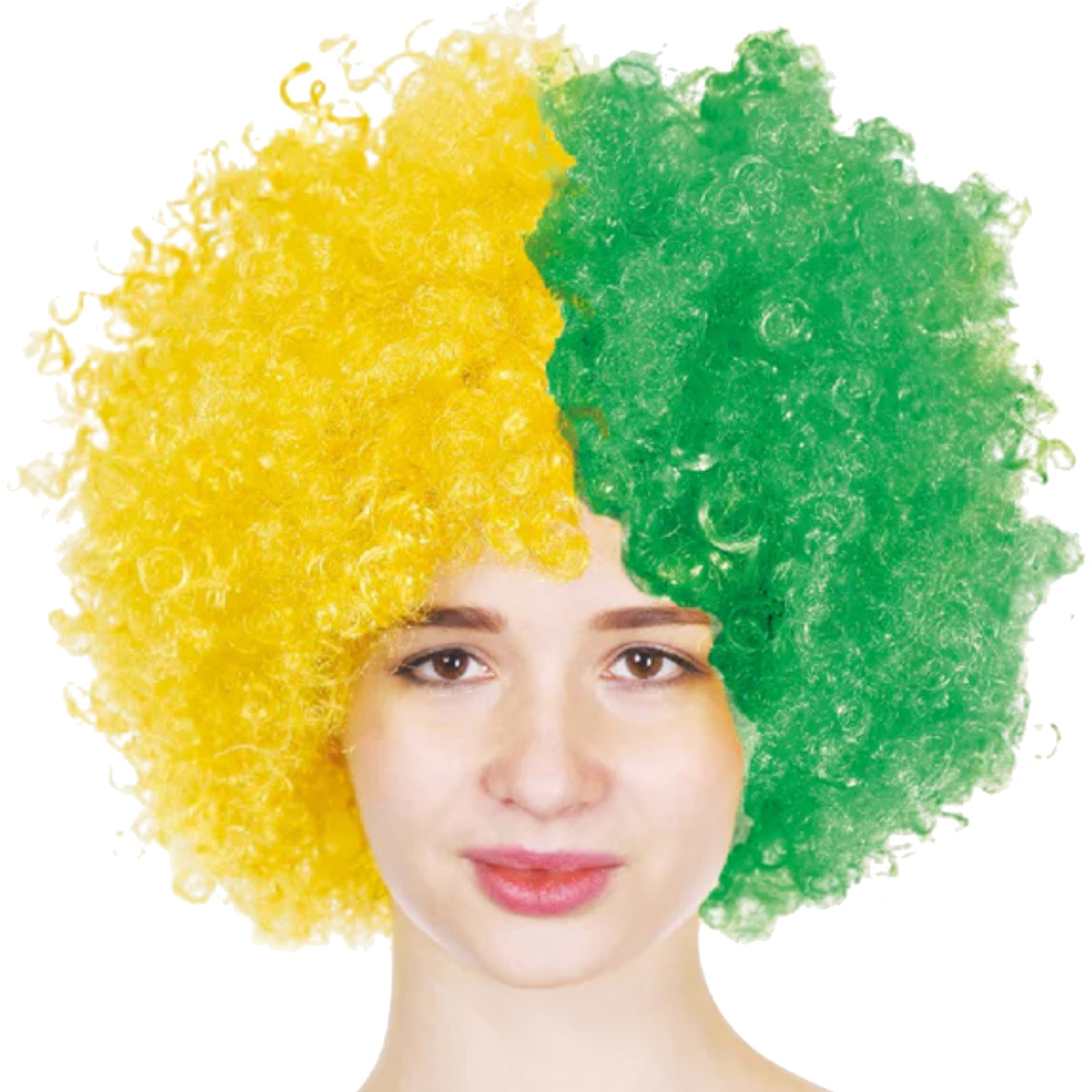Buy Aussie Green and Yellow Afro Wig - MyDeal Australia