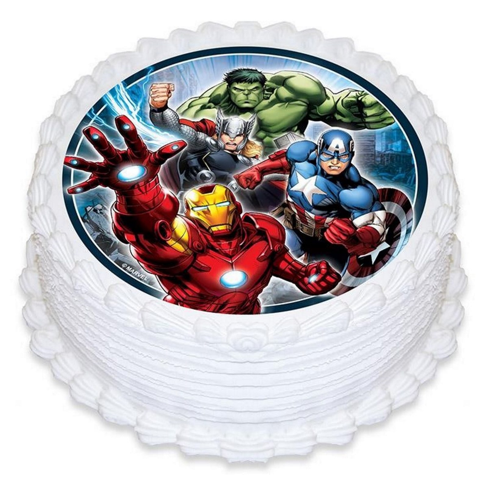 Buy Avengers Round Edible Icing Cake Decoration - MyDeal Australia