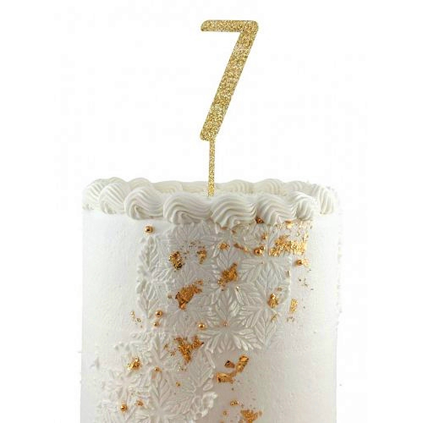 Buy Glitter Gold Acrylic Number 7 Cake Topper - MyDeal Australia