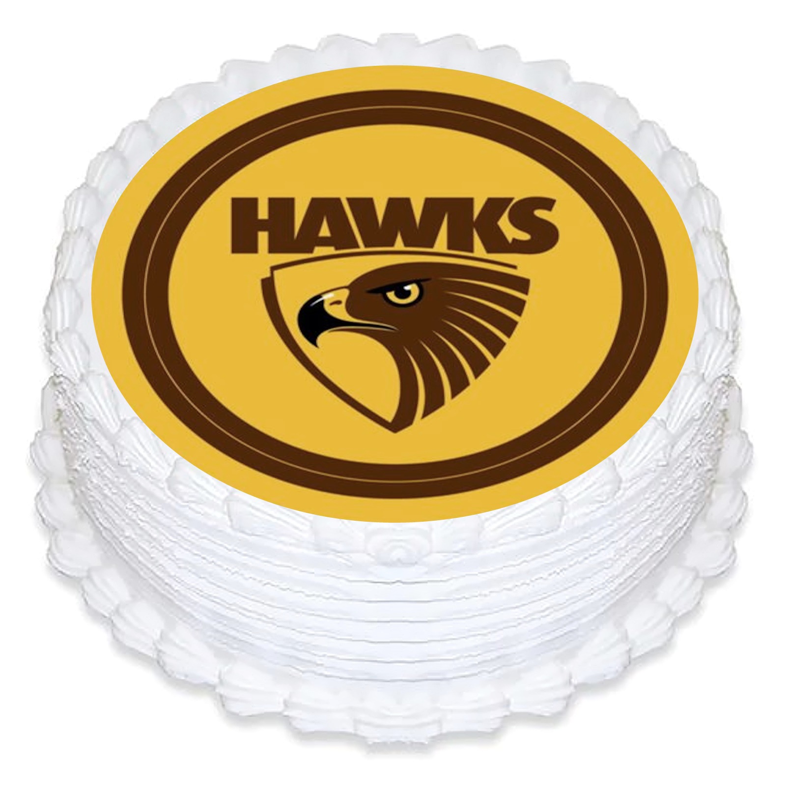 Buy Hawthorn Football Club Round Edible Icing Cake Decoration - MyDeal ...