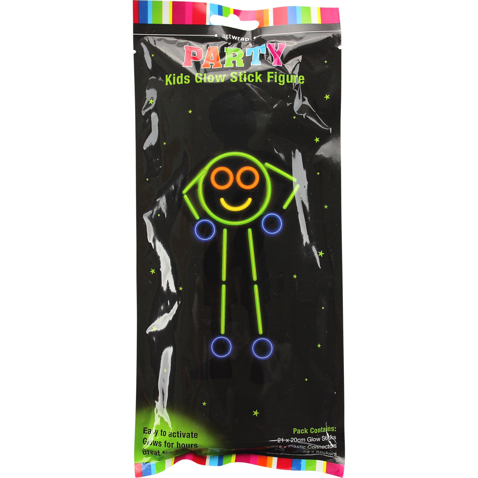 Buy Kids Smiley Face Glow Stick Figure Costume Kit - MyDeal Australia