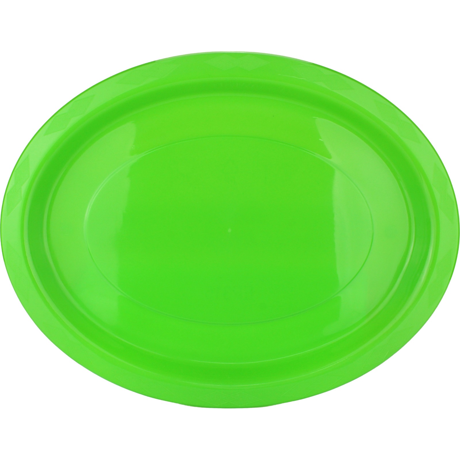 Buy Lime Plastic Reusable Oval Plates 31.5cm (Pack of 20) - MyDeal ...