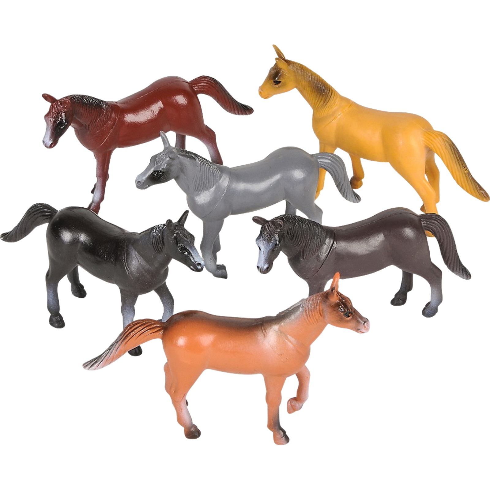 Buy Mini Plastic Horses (Pack of 12) - MyDeal Australia