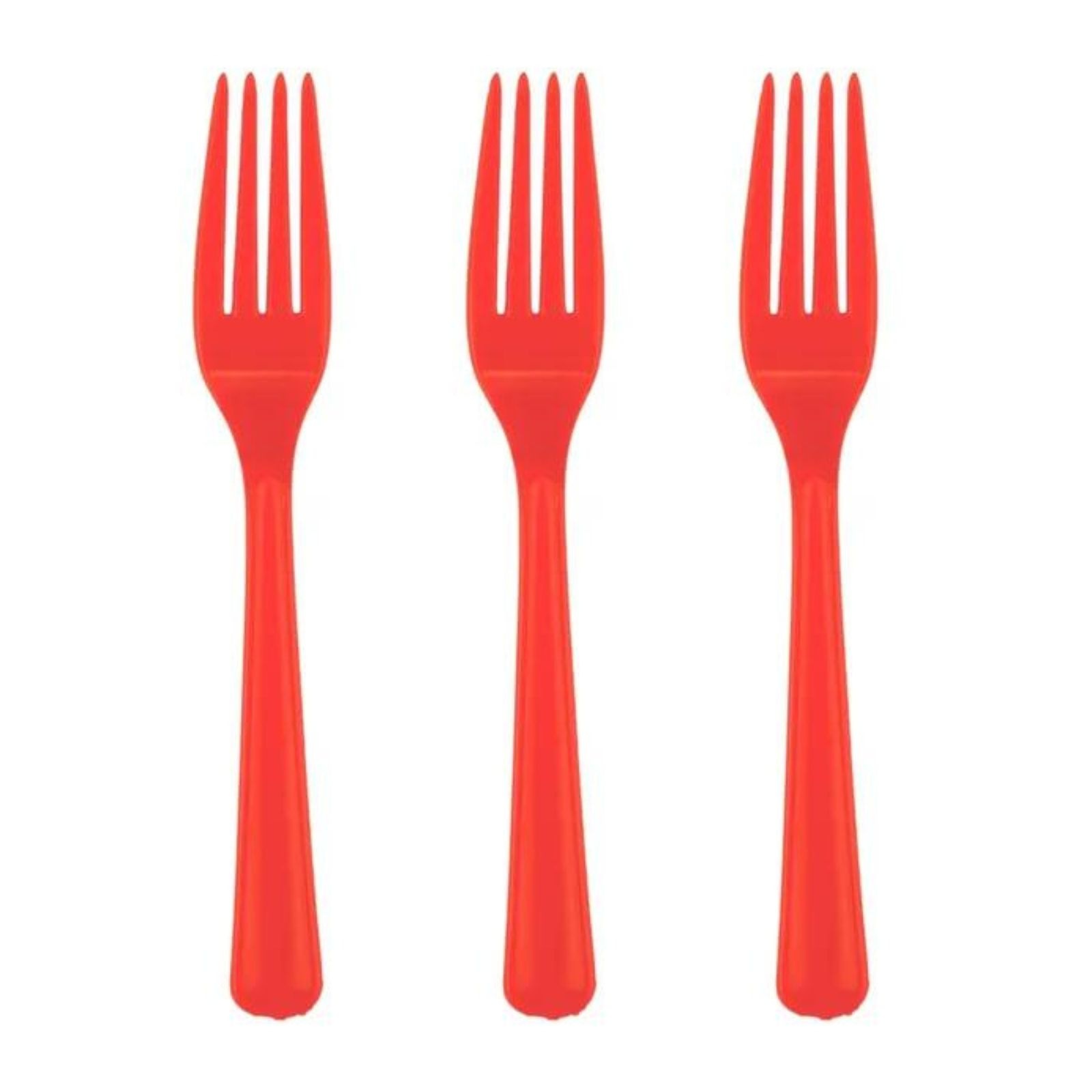 Buy Orange Reusable Plastic Forks (Pack of 20) - MyDeal Australia