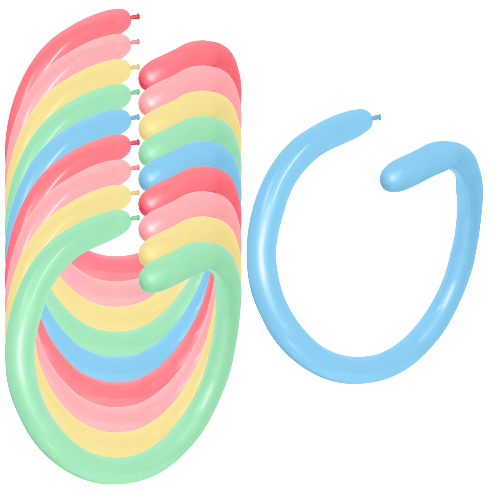 Buy Pastel Modelling Balloons (Pack of 50) - MyDeal Australia