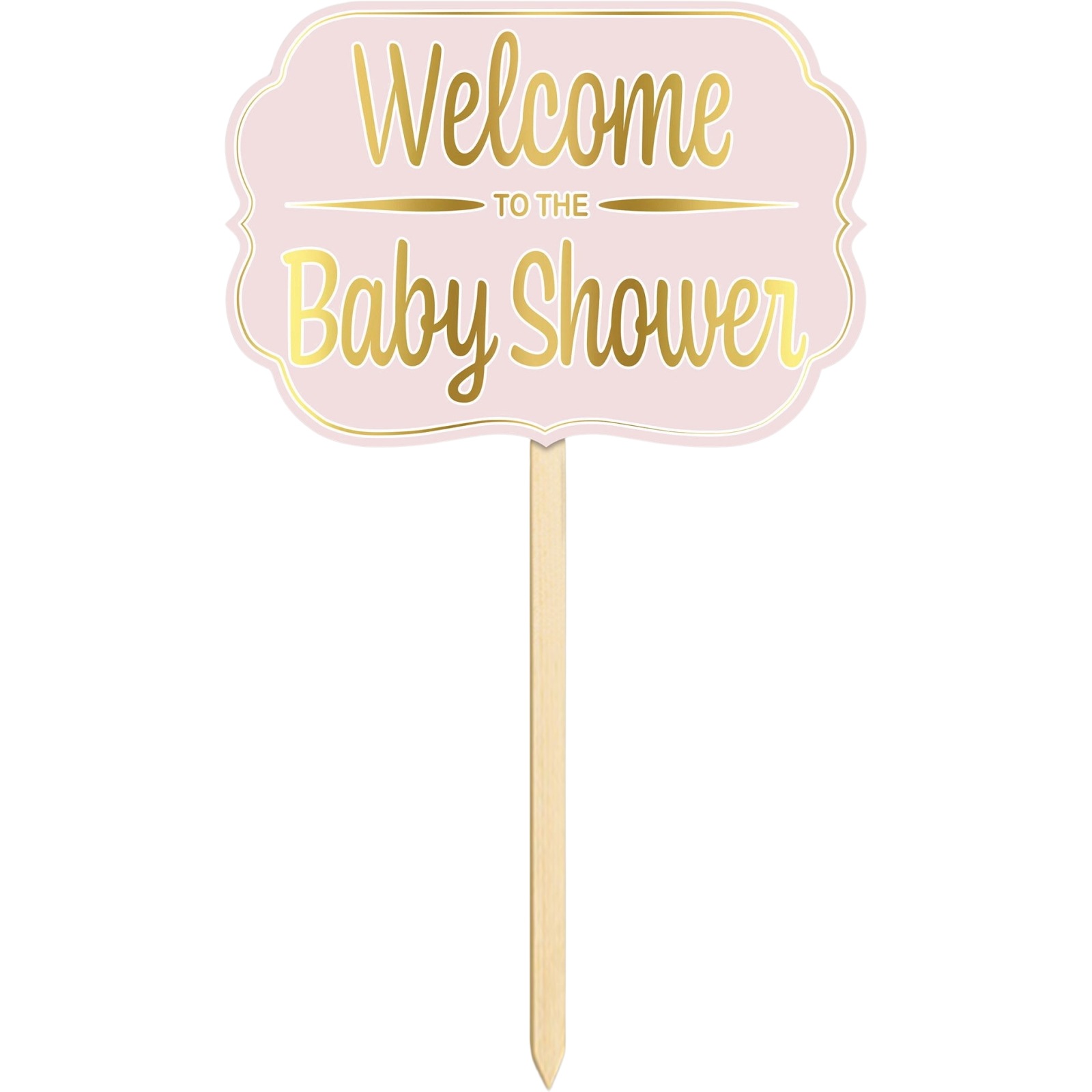 Buy Pink & Gold Welcome to the Baby Shower Yard Sign - MyDeal Australia